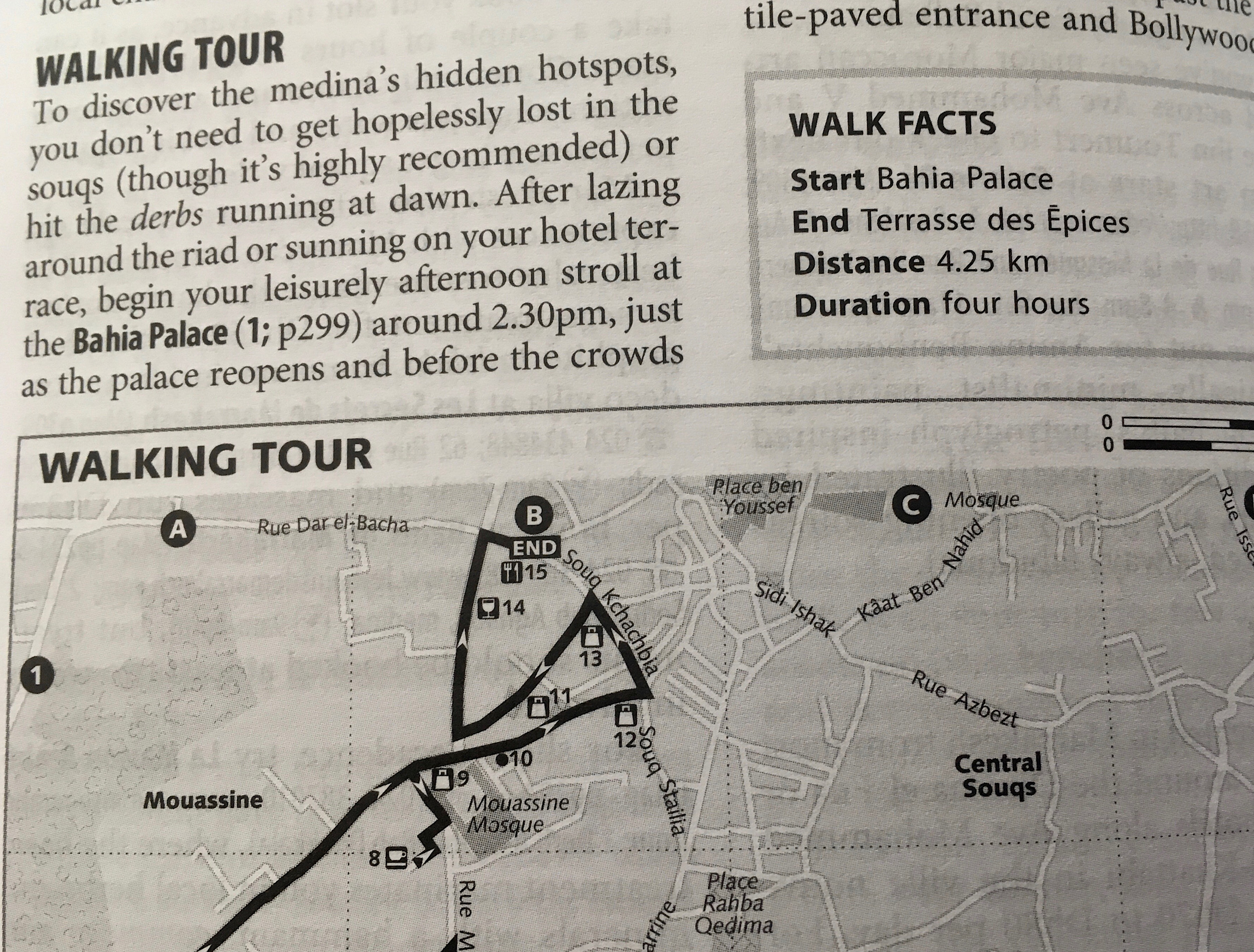 Map of Walking Tour in Marrakech - Time.Travel.Trek.