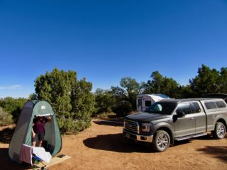 A Perfectly Portable Outdoor Shower - Time.Travel.Trek.