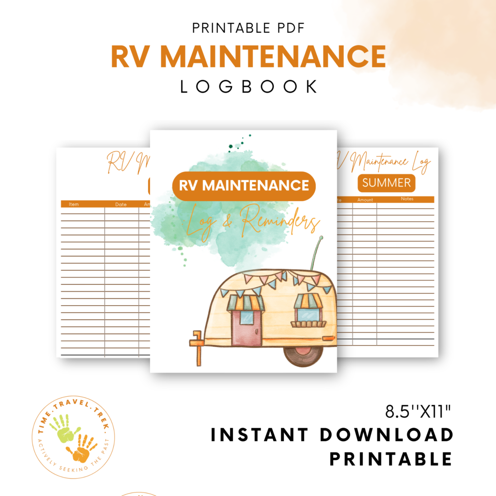RV Maintenance Logbook - Time.Travel.Trek.